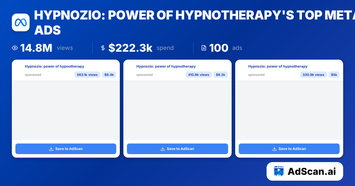 Hypnozio: Power Of Hypnotherapy Meta Ads - 0 Ads, 0 Views | AdScan.ai